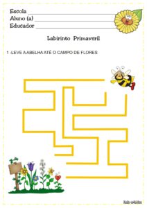 Atividade Primavera Labirinto Colorir
